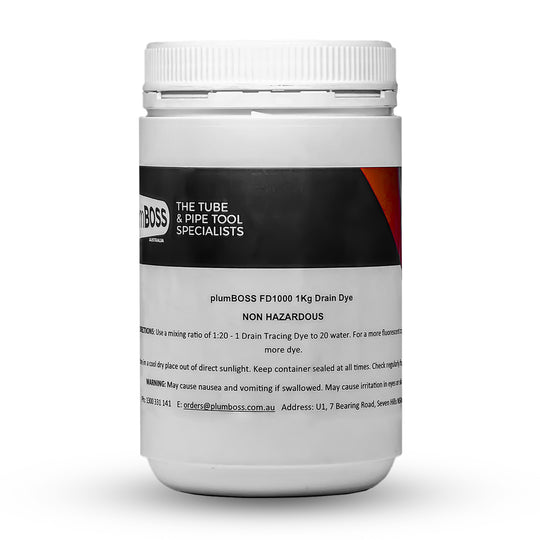 Plumboss Fluorescein Drain Dye 1kg | FD1000